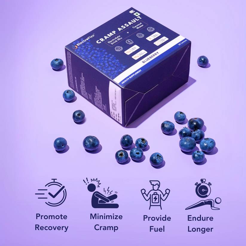 ElectroFizz Zero-Sugar Electrolyte-Cramp Assault-Hydration Powder- Blu ...