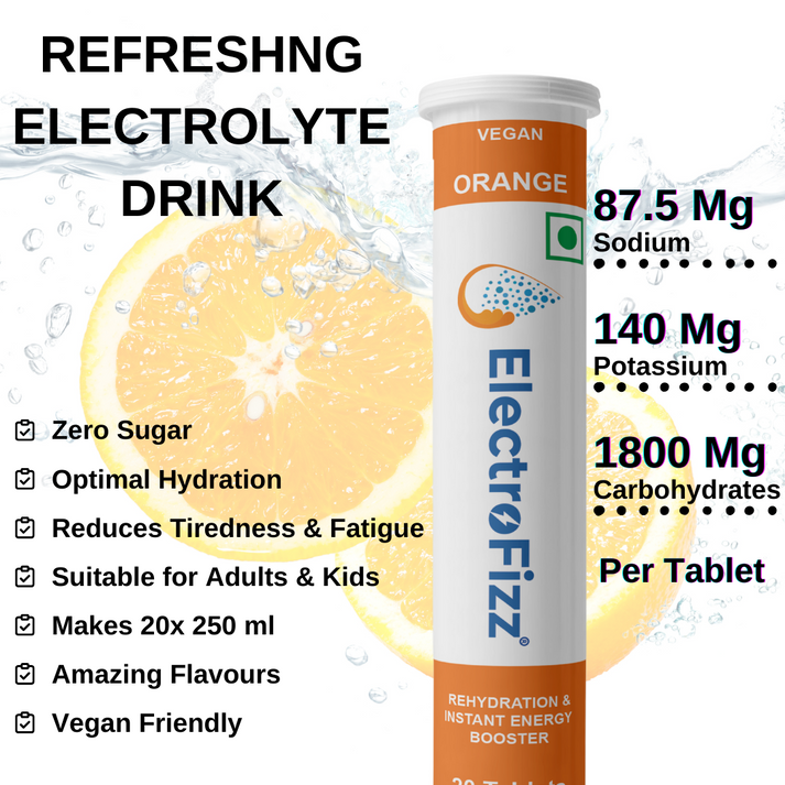 ElectroFizz Electrolyte Energy Drink for Workout - 60 Effervescent Tab ...